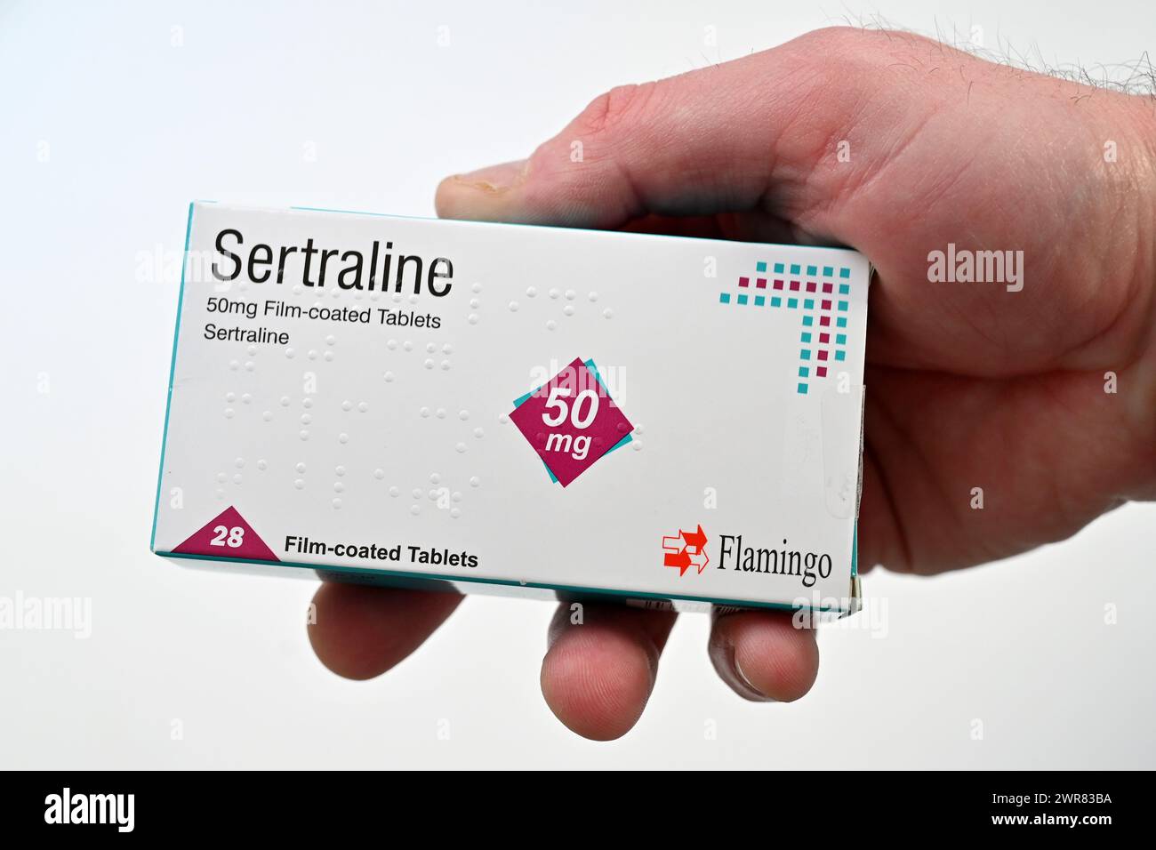A packet of Sertraline tablets are pictured in Oxford, UK. March 2024 ...