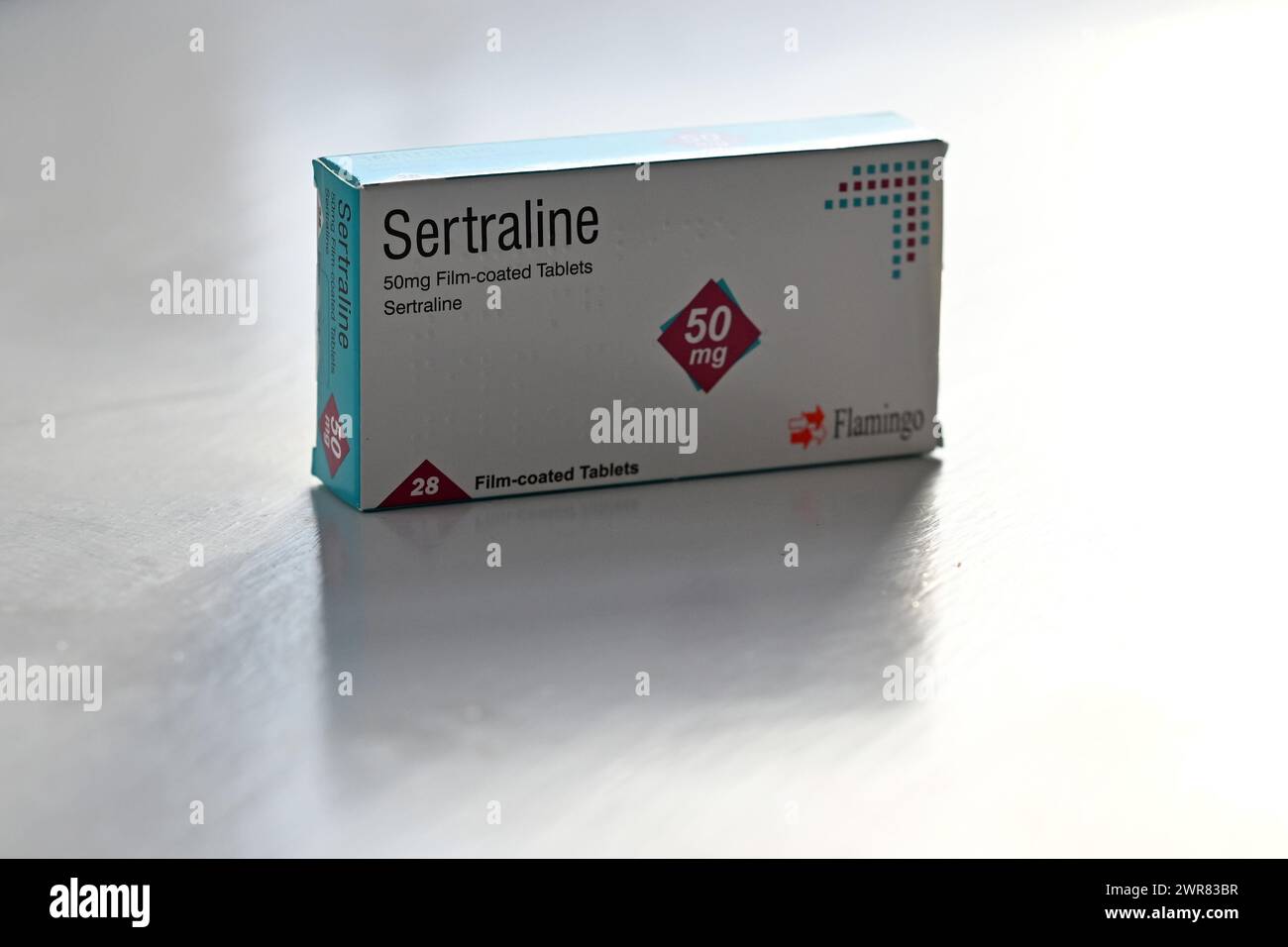 A packet of Sertraline tablets are pictured in Oxford, UK. March 2024 ...