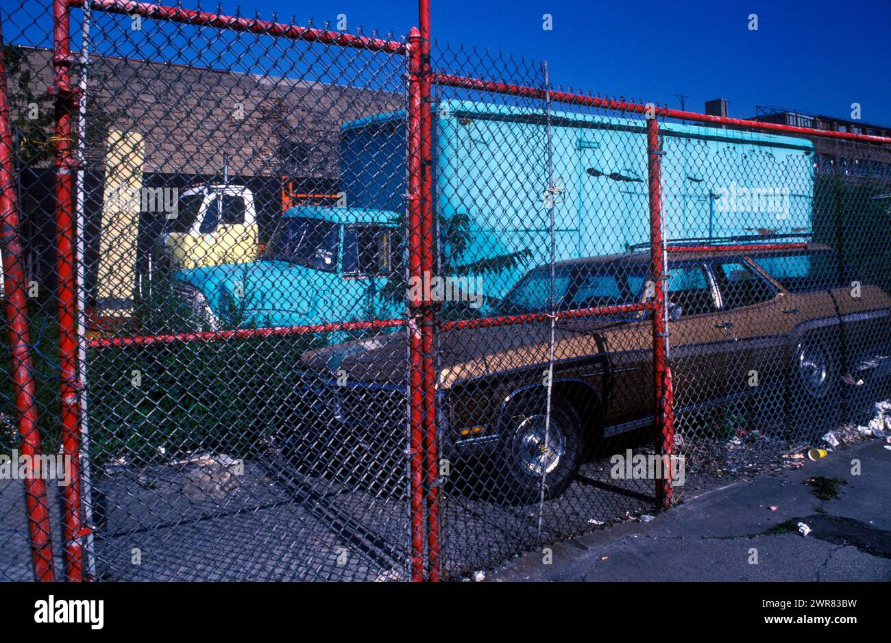 Coney Island, Brooklyn, New York, USA 27th June 1981. A parking lot ...