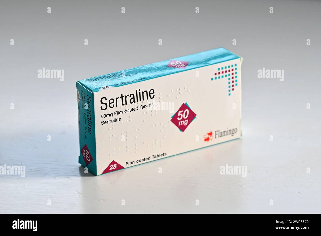 A packet of Sertraline tablets are pictured in Oxford, UK. March 2024 ...