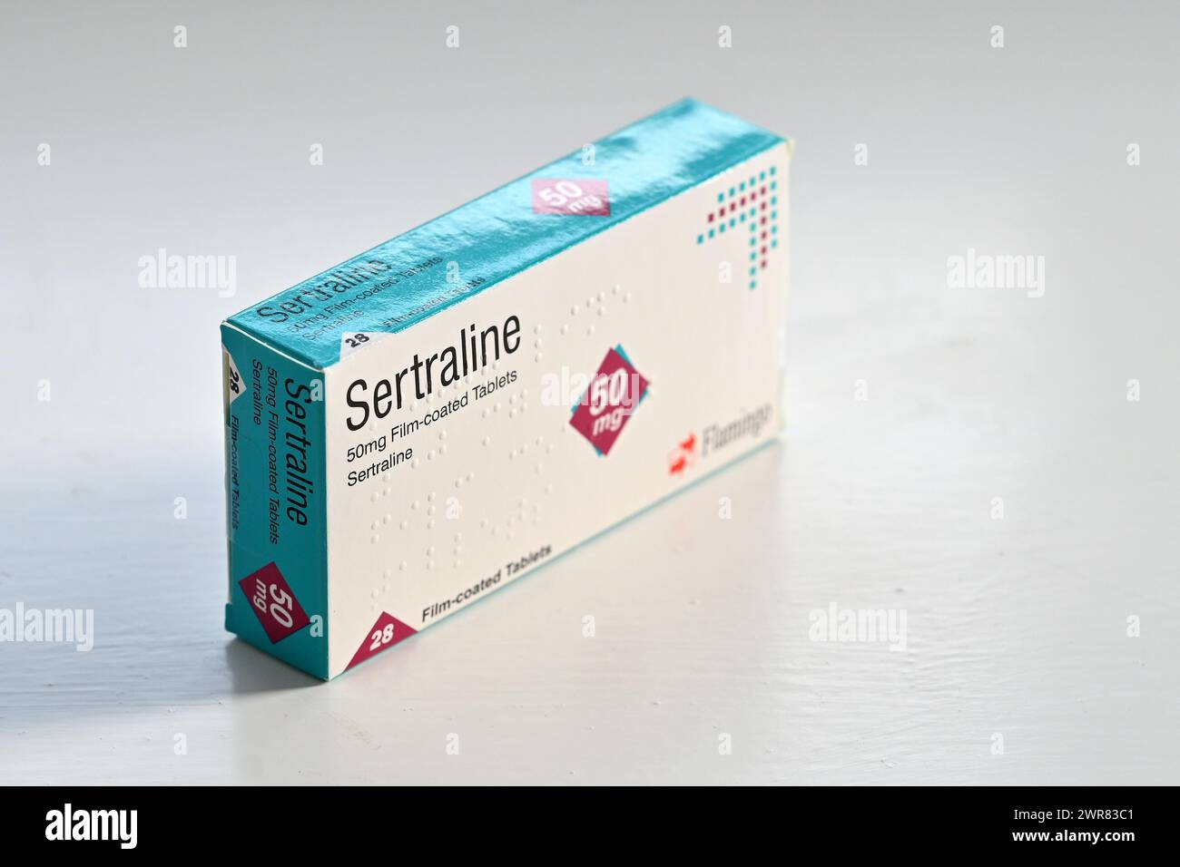 A packet of Sertraline tablets are pictured in Oxford, UK. March 2024 ...