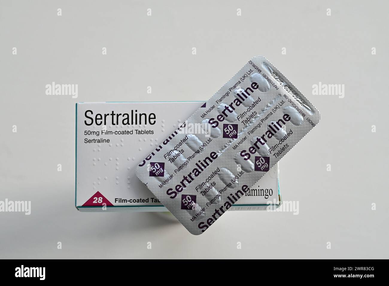 A packet of Sertraline tablets are pictured in Oxford, UK. March 2024 ...