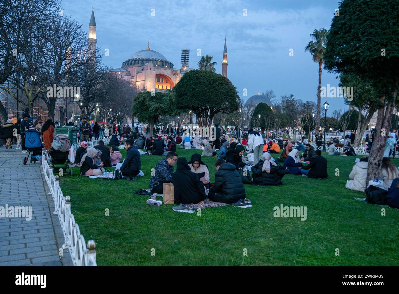 Fatih, Istanbul, Turkey. 11th Mar, 2024. Muslims break their fast as ...