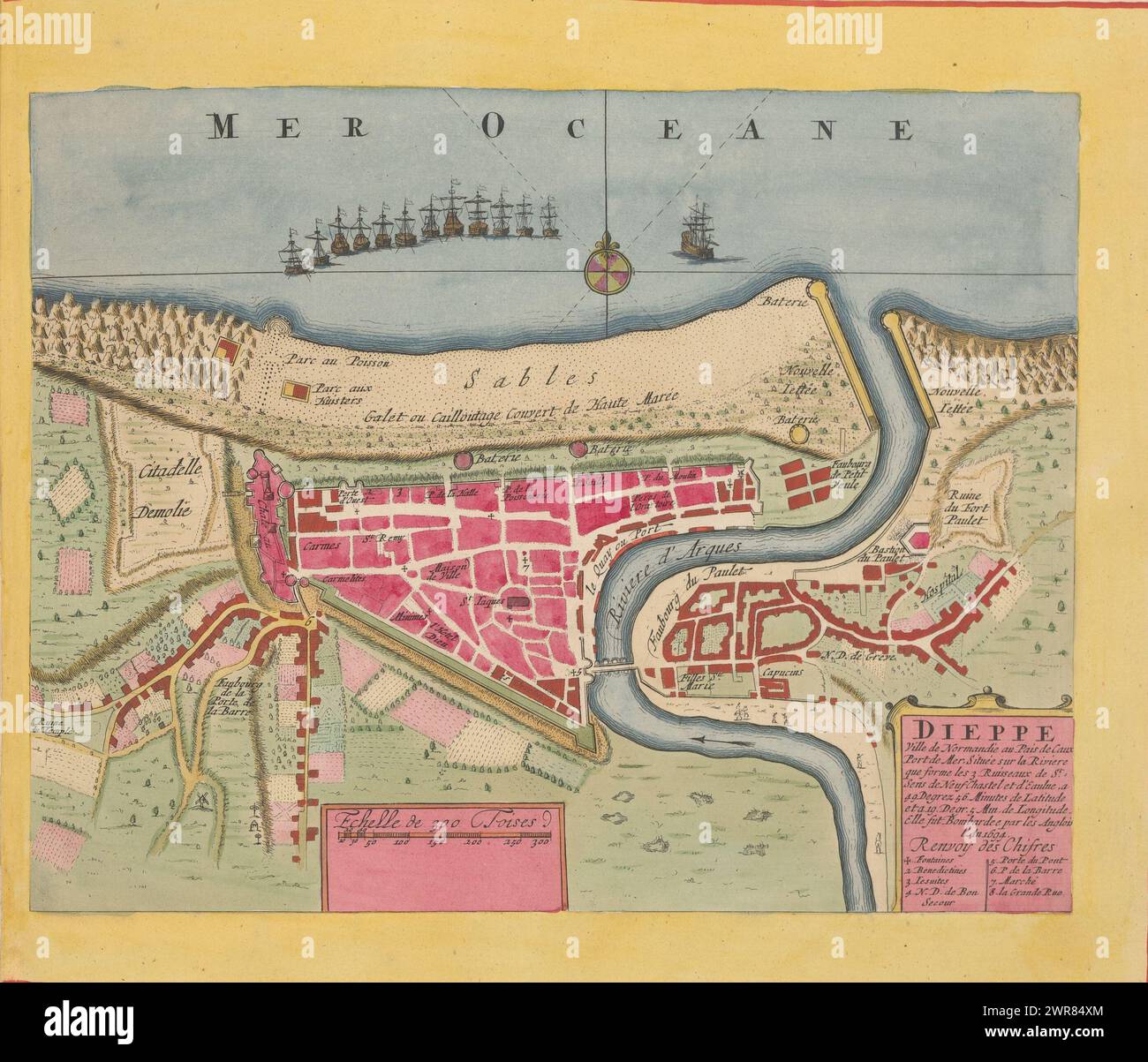 Map of dieppe hi-res stock photography and images - Alamy