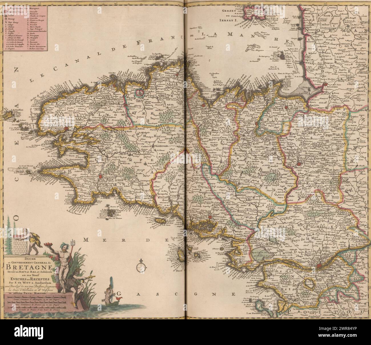 Brittany map hi-res stock photography and images - Alamy