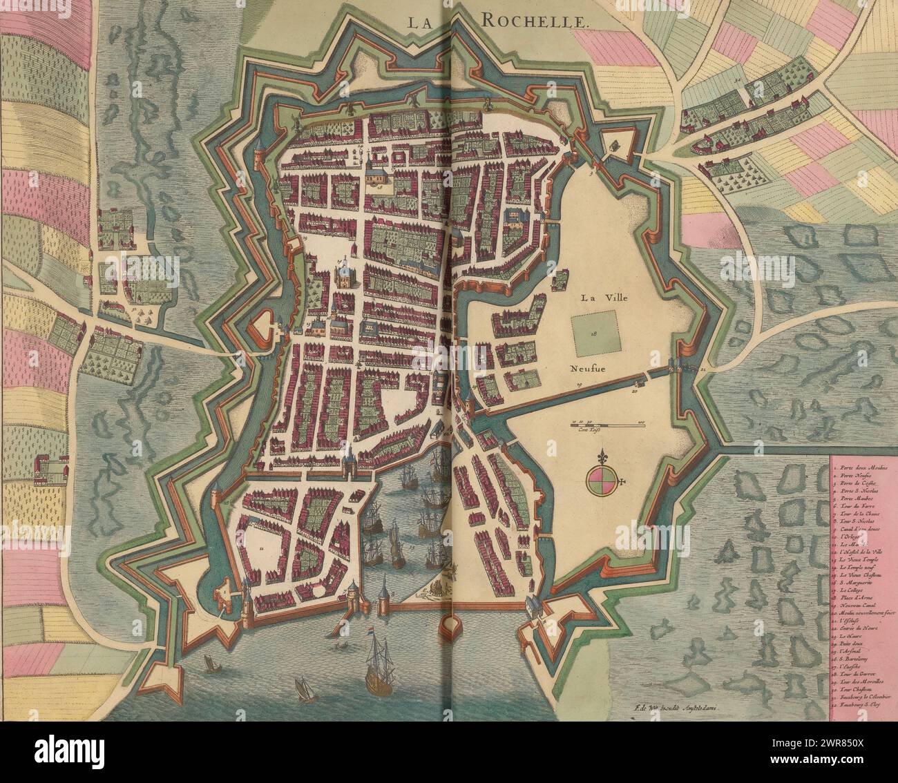Map of La Rochelle, La Rochelle (title on object), This print is part ...