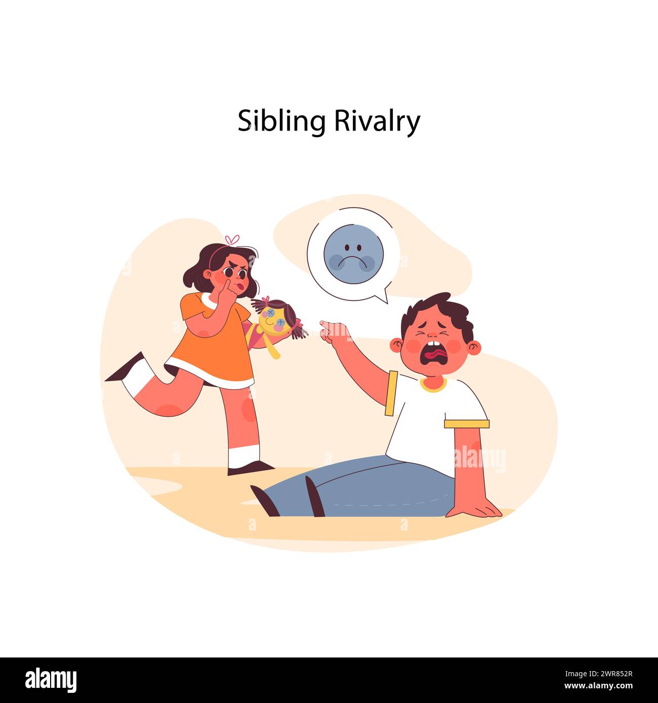 Sibling Rivalry concept. A playful yet contentious moment between ...