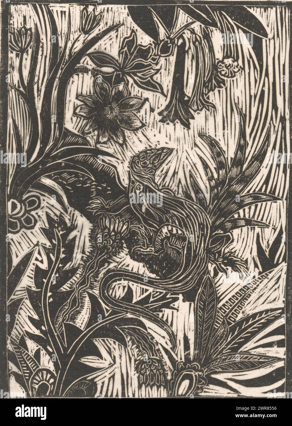 Lizard (original title), print maker: Janus de Winter, (signed by ...