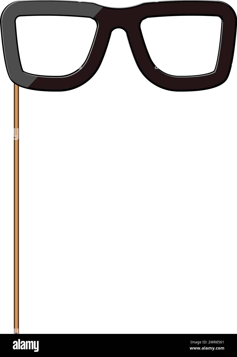 birthday photo booth prop cartoon vector illustration Stock Vector ...