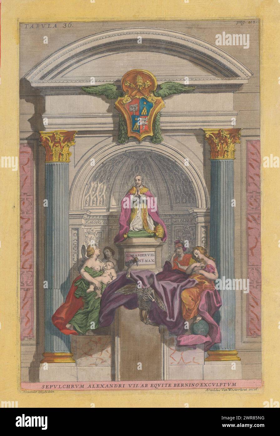 Tomb of Pope Alexander VII, Sepulchrum Alexandri VII ab equite Bernino ...