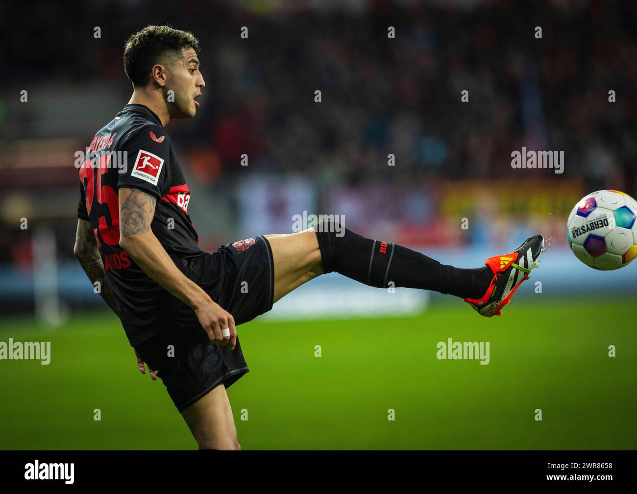 Leverkusen, Germany. 10th Mar 2024. Exequiel Palacios (Leverkusen) Bayer Leverkusen - VfL ...