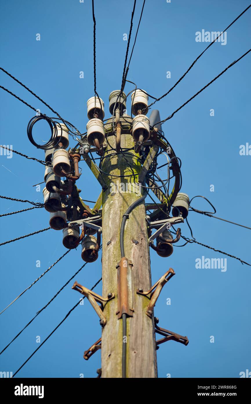 Telephone pole steps hi-res stock photography and images - Alamy