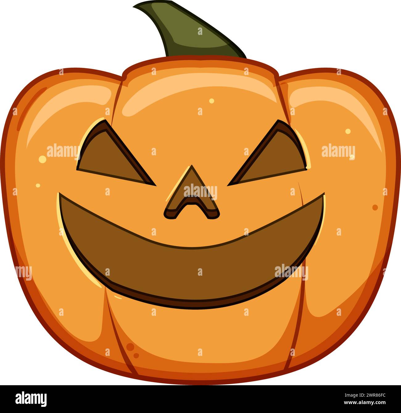 banner pumpkin halloween character cartoon vector illustration Stock ...