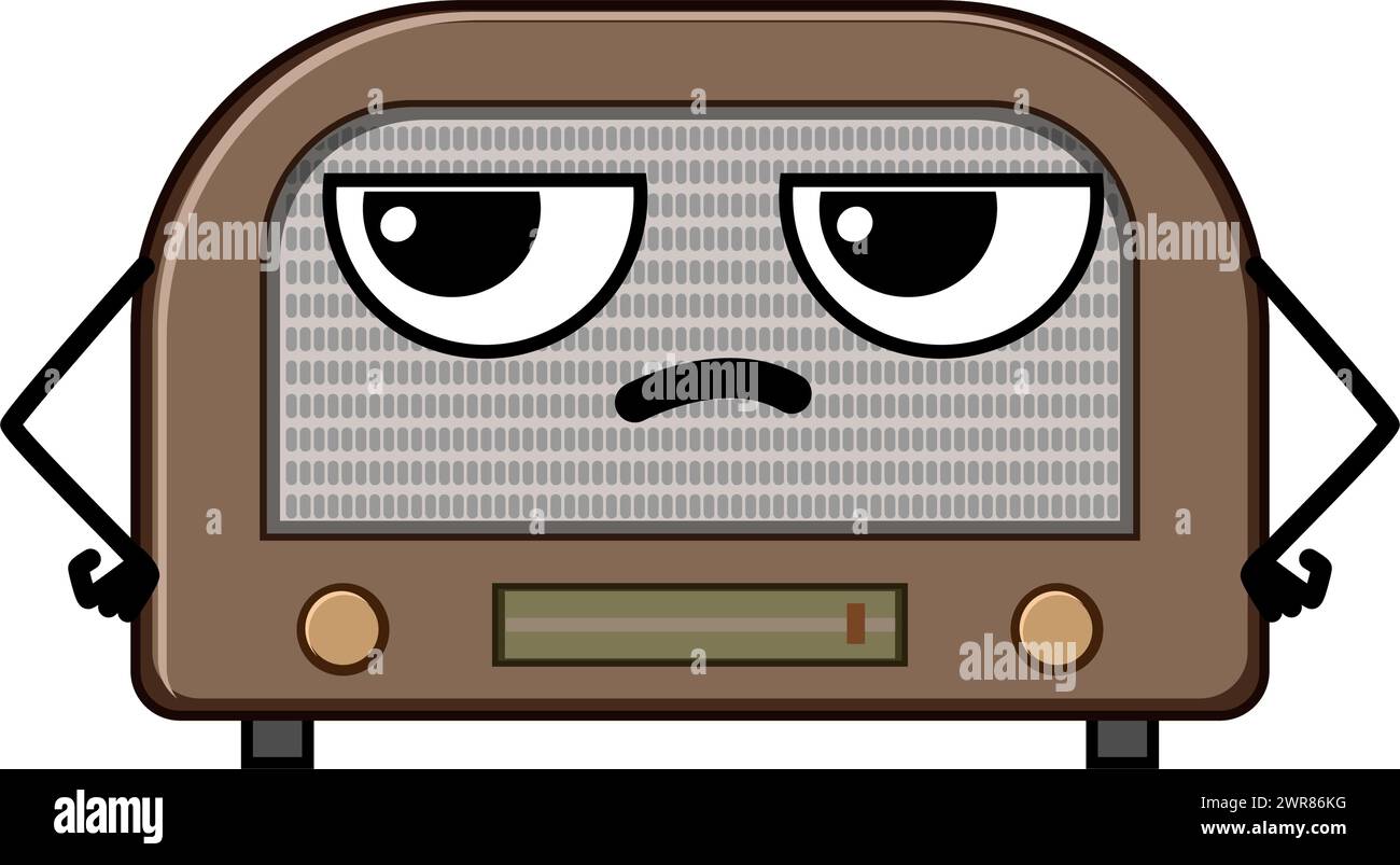 poster retro music character cartoon vector illustration Stock Vector ...