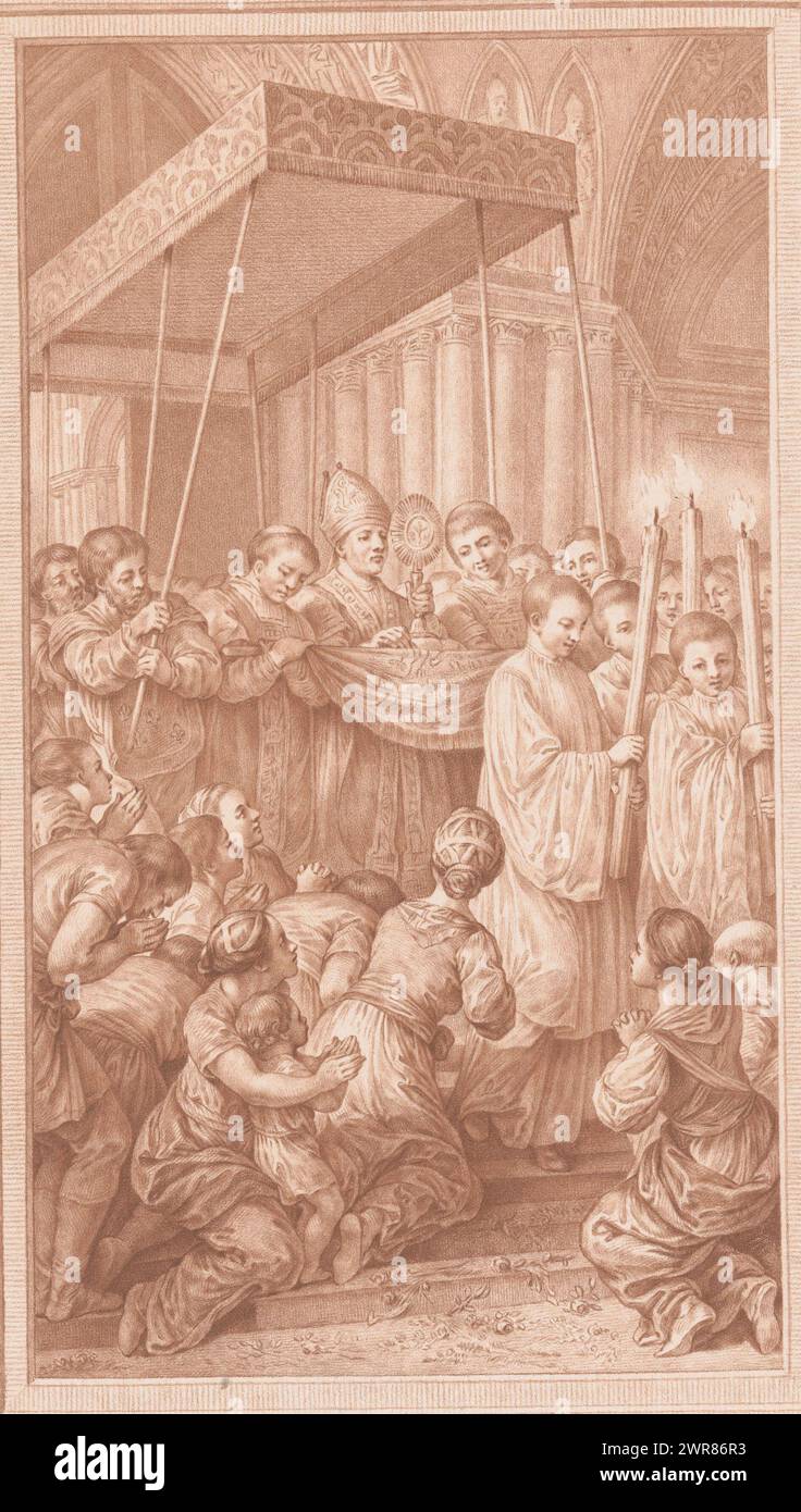Procession with monstrance, print maker: Jean Baptiste Lucien, after ...