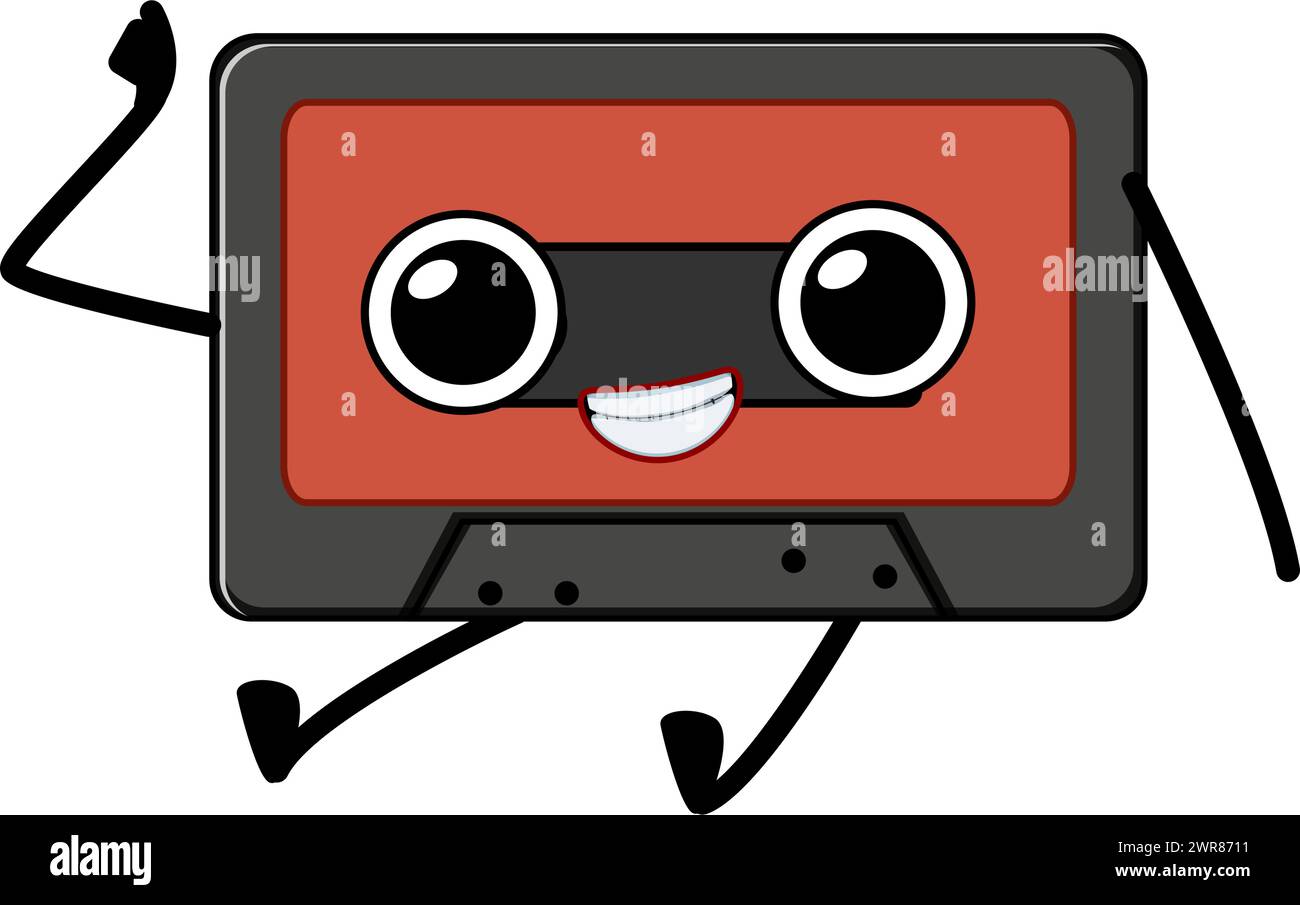 disco retro music character cartoon vector illustration Stock Vector ...