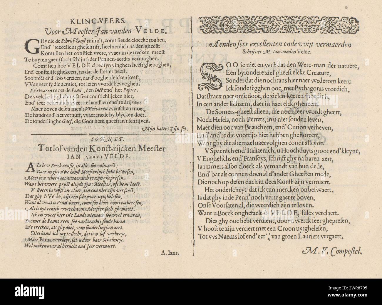 Three dutch language threshold poems hi-res stock photography and ...