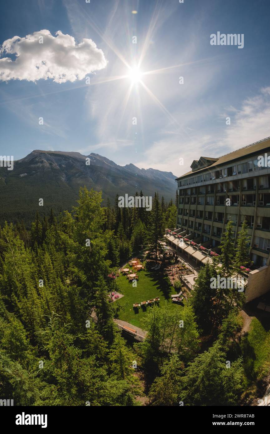 Hotel Views from one of the rooms at the Rimrock Hotel Stock Photo - Alamy