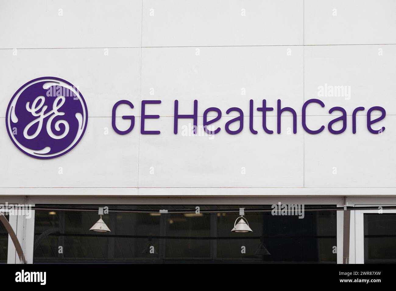 Logo of General Electrics HealthCare at the facilities of US medical ...