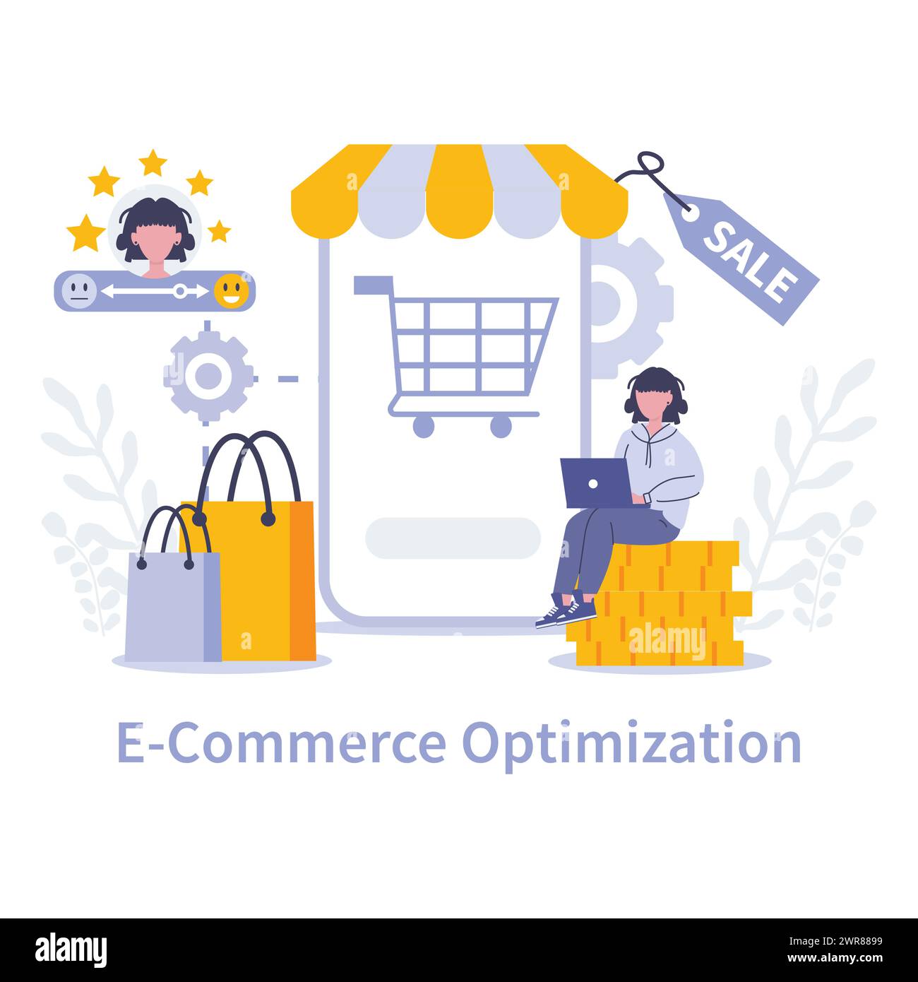 E Commerce Optimization Concept Enhancing Online Shopping With User