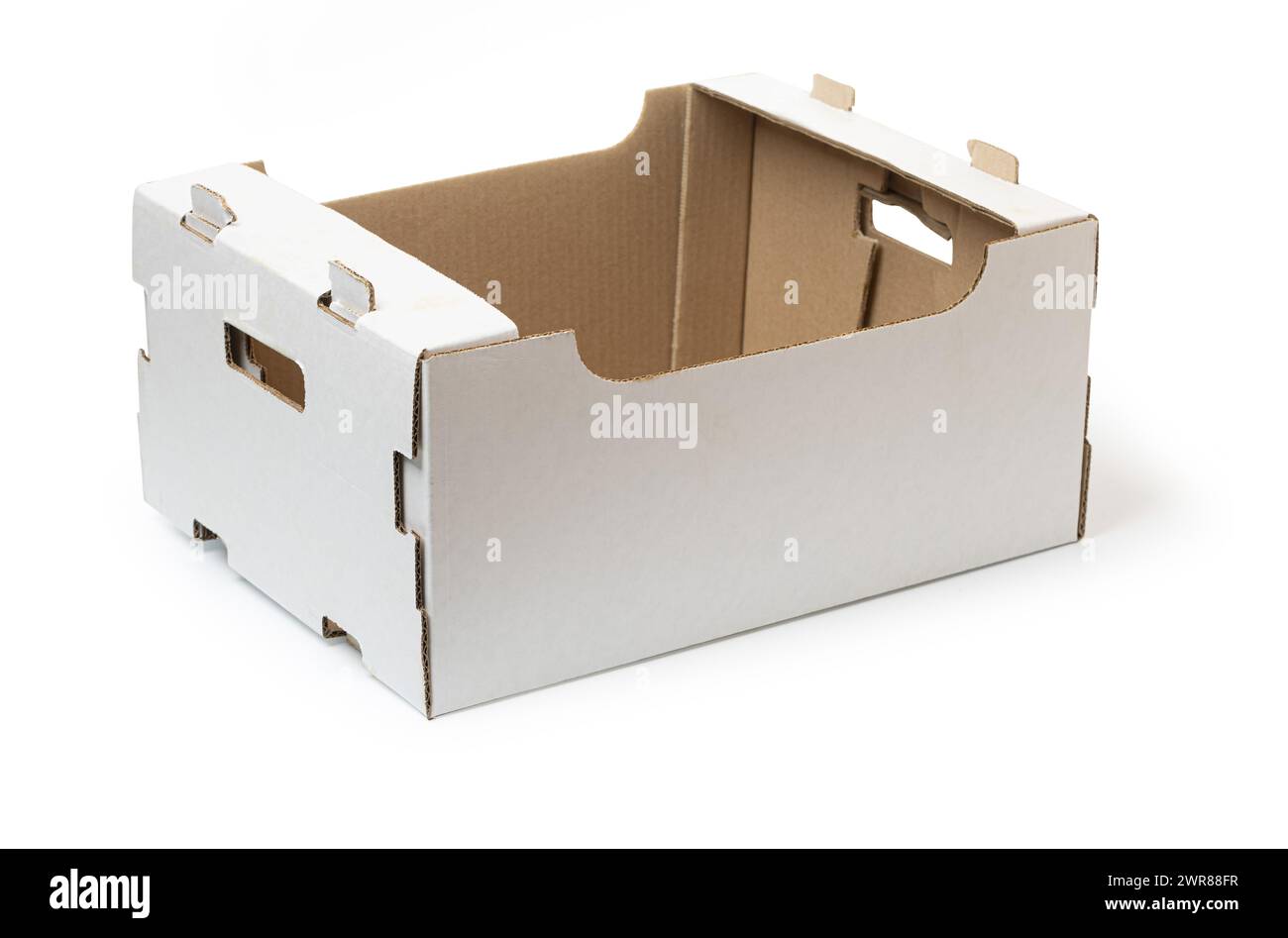 Empty Cardboard box for vegetables, fruits and other things isolated on ...