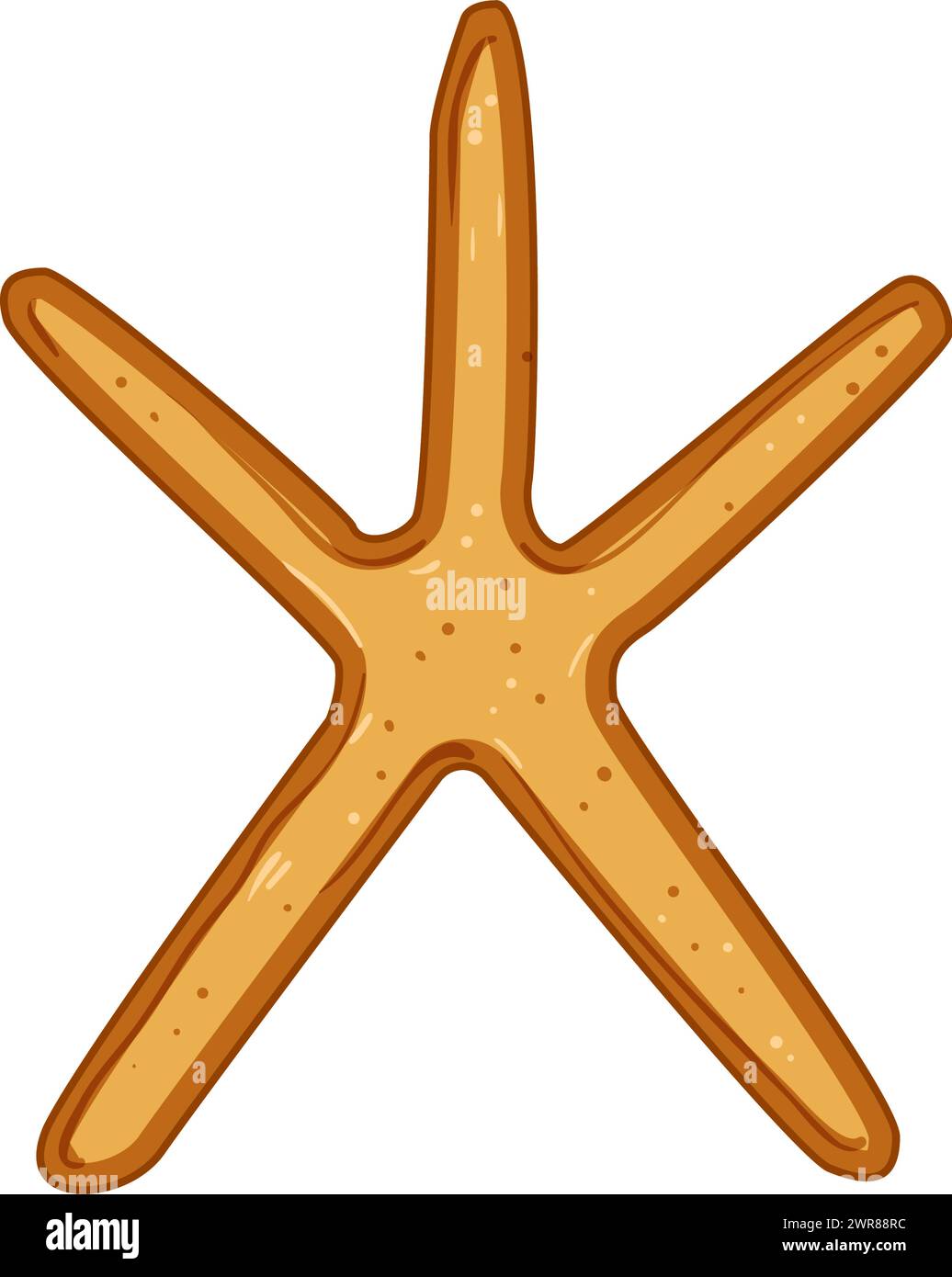 sunsilhouette sea star cartoon vector illustration Stock Vector Image ...