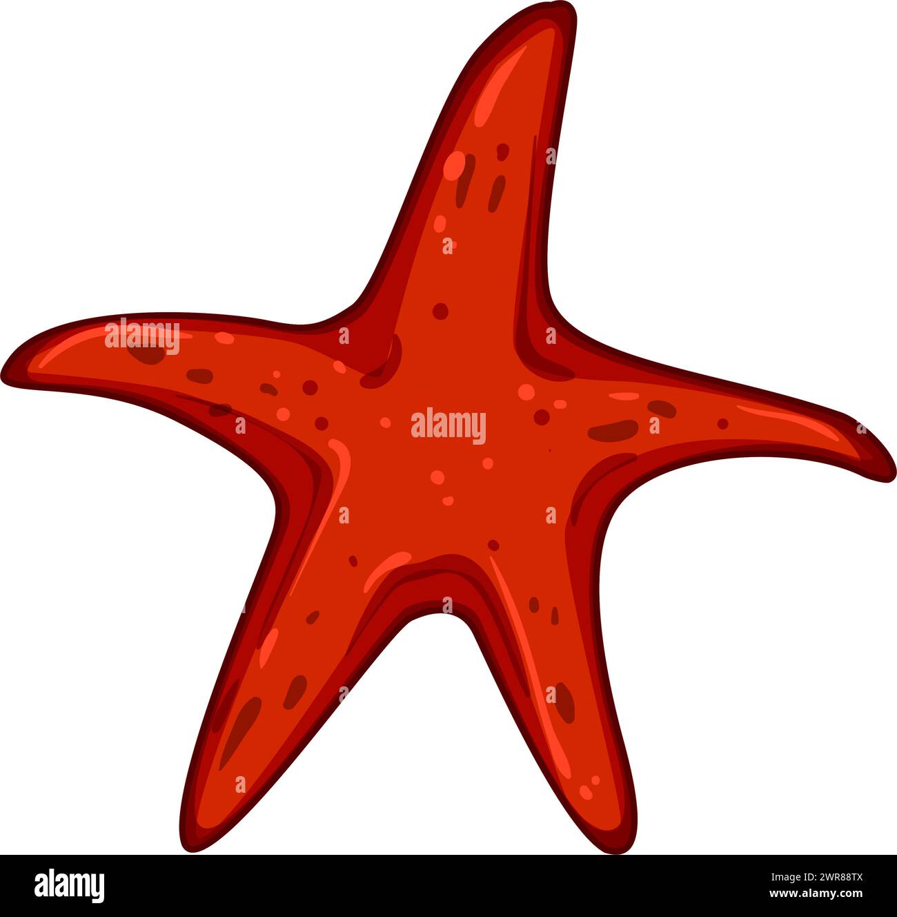 evening sea star cartoon vector illustration Stock Vector Image & Art ...