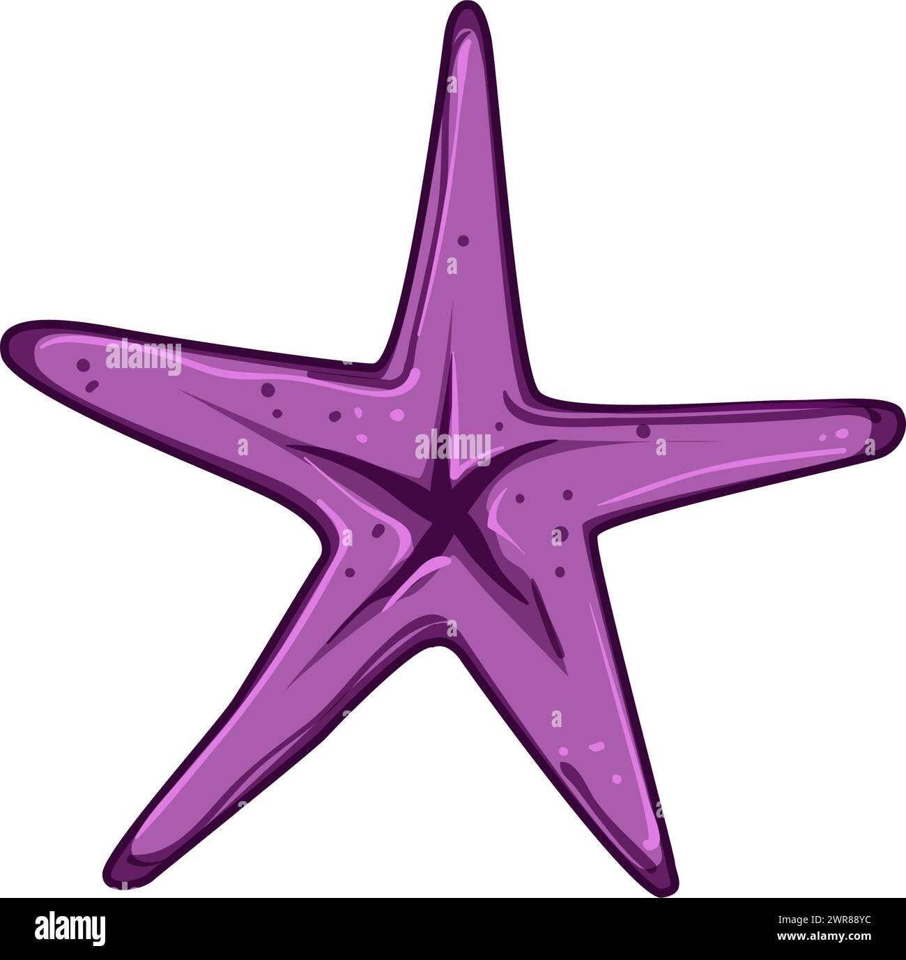 shell sea star cartoon vector illustration Stock Vector Image & Art - Alamy