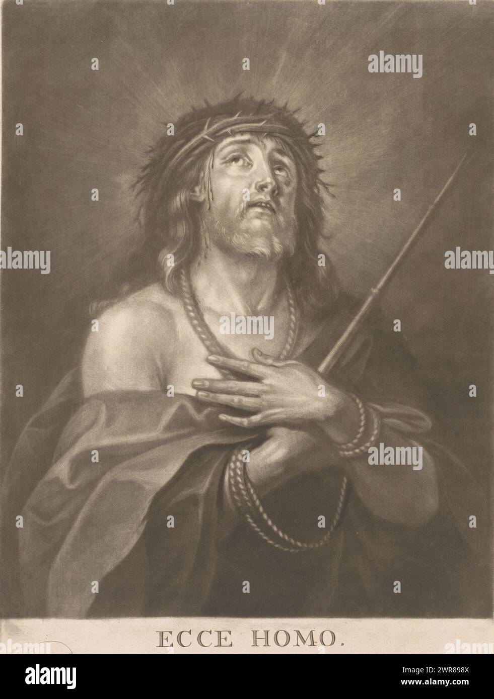 Ecce Homo, Joh. 19:5, print maker: Jean Simon, after painting by ...