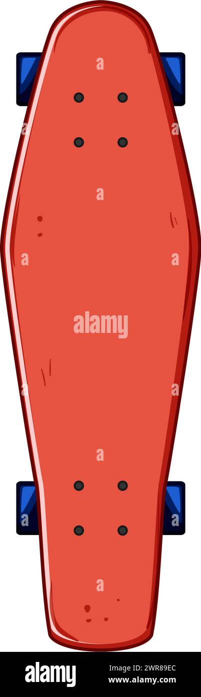 retro skate board cartoon vector illustration Stock Vector Image & Art ...