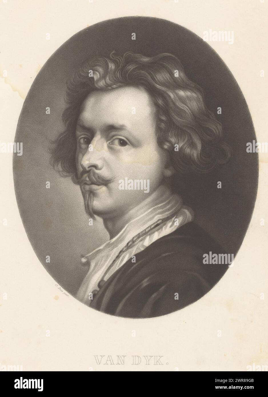 Portrait of Anthony van Dyck, print maker: Carl August Deis, after ...
