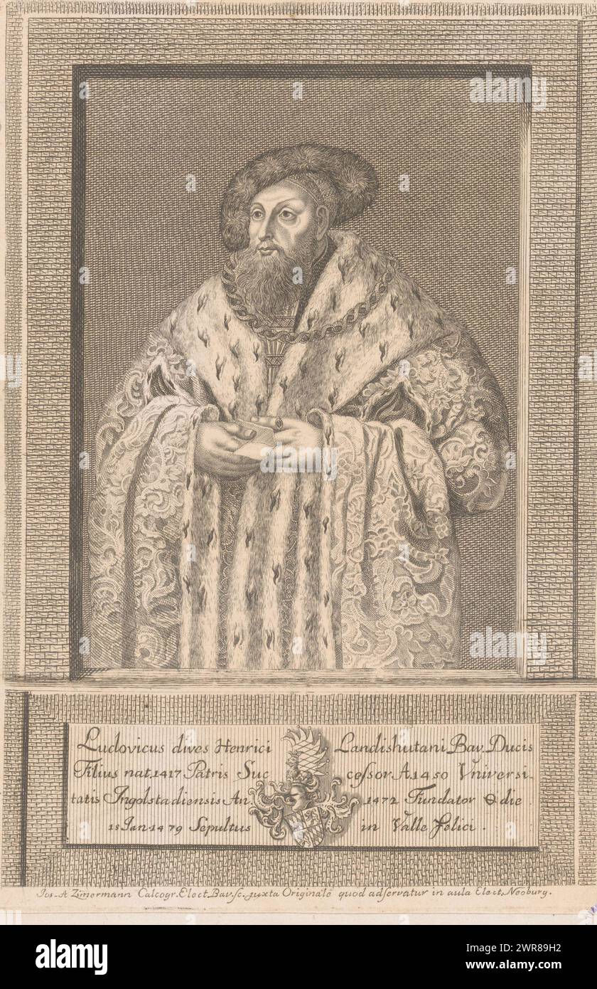 Portrait of Louis V of Bavaria, Louis IX of Bavaria, print maker ...