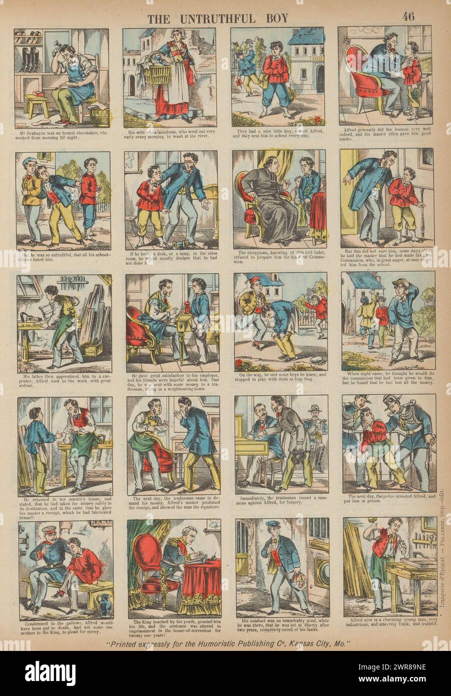 Lying boy, The untruthful boy (title on object), Fairy tales (series ...