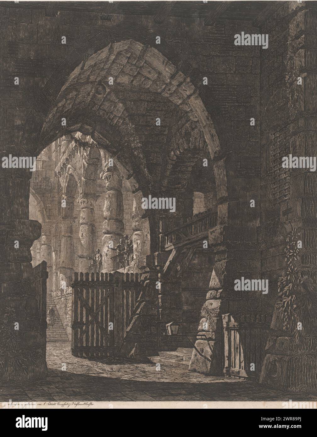 Interior of a prison, print maker: Abel Schlicht, 1764 - 1826, paper ...