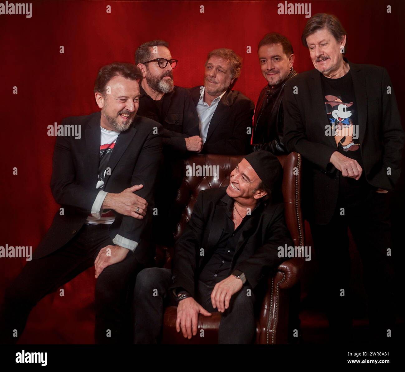 The members of 'Los Secretos' pose for Europa Press on March 11, 2024 ...