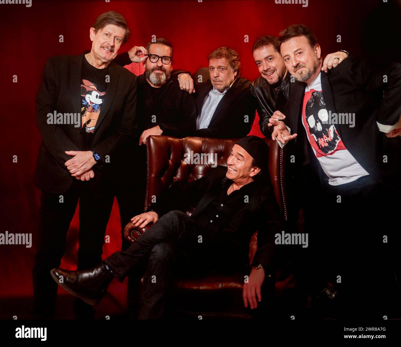 The members of 'Los Secretos' pose for Europa Press on March 11, 2024 ...