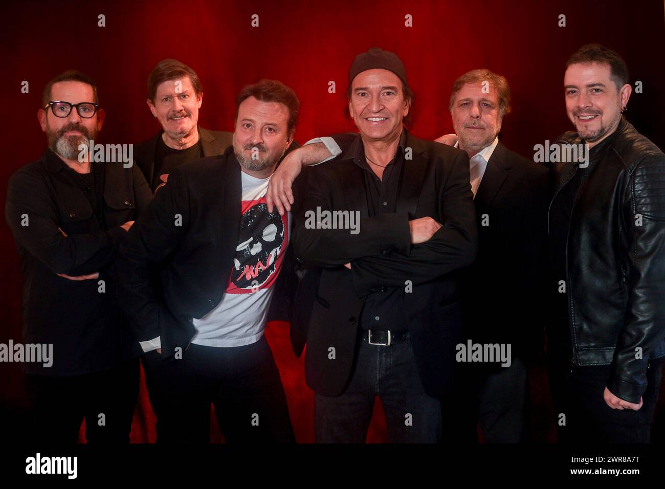 The members of 'Los Secretos' pose for Europa Press on March 11, 2024 ...