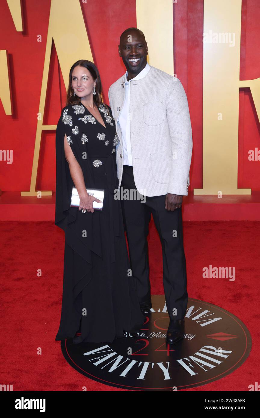 Omar Sy mit Ehefrau Helene Sy bei der Vanity Fair Oscar Party 2024 ...