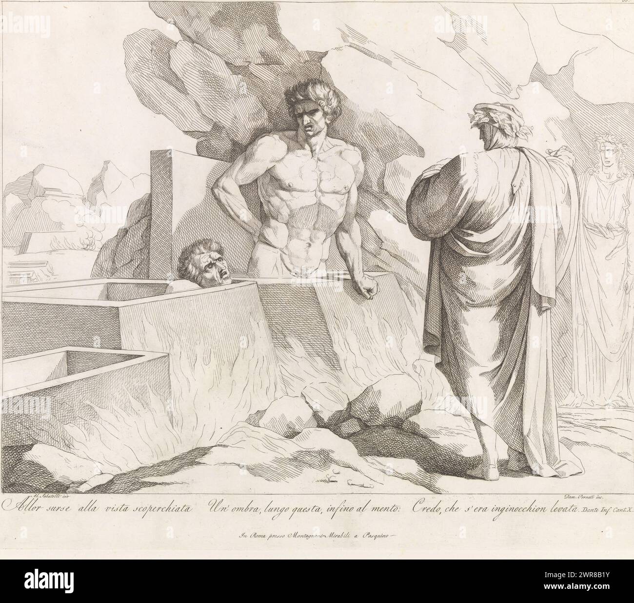 Dante's Inferno: open graves of the heretics (title on object), Dante's ...