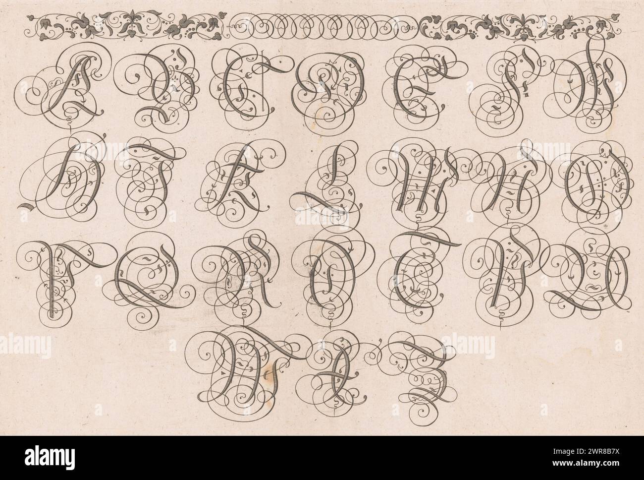 Calligraphed alphabet hi-res stock photography and images - Alamy