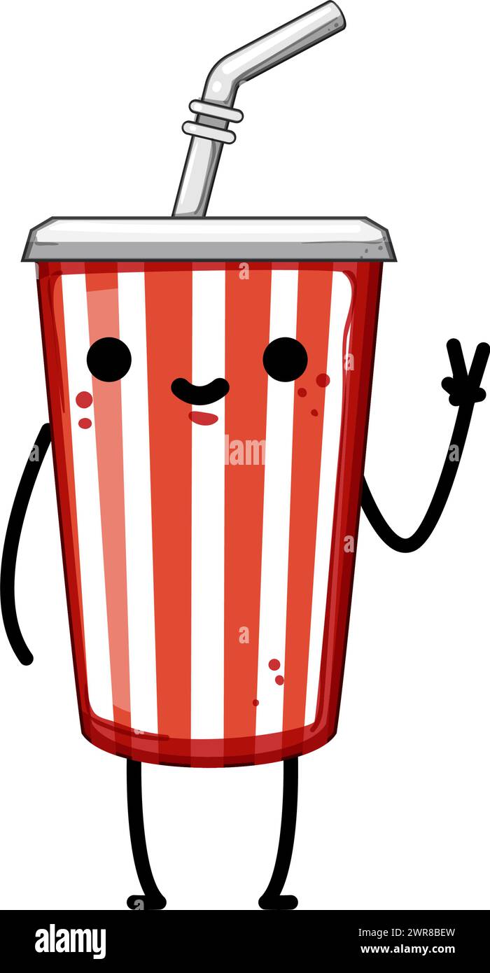 Groovy soda drink character Cut Out Stock Images & Pictures - Alamy