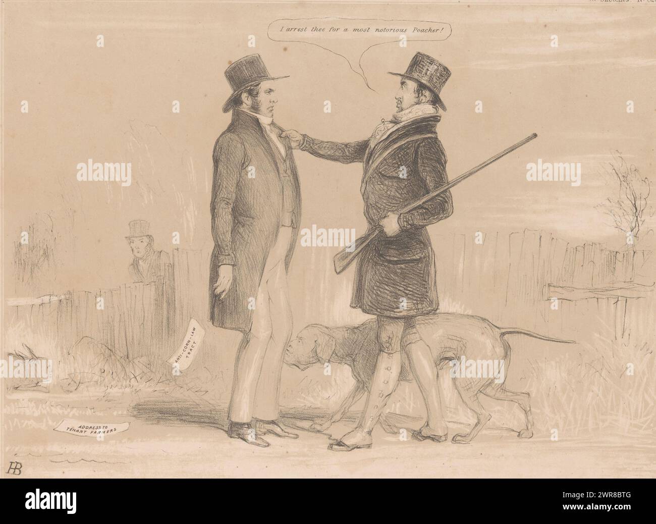 Cartoon on English domestic politics, Catching a poacher! or A friend ...