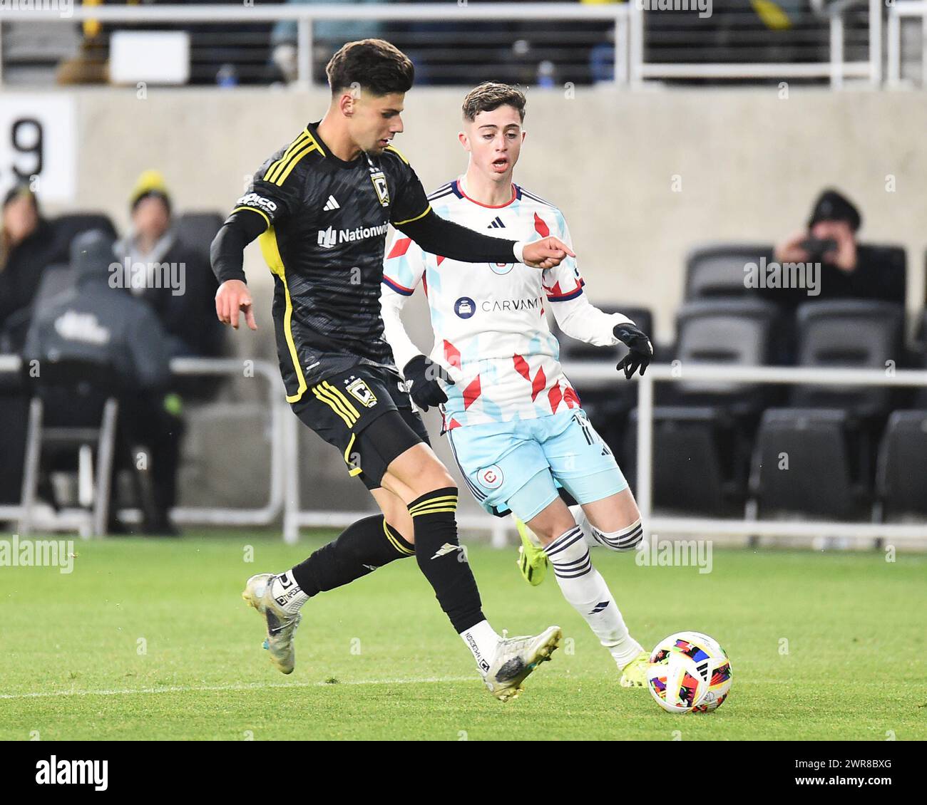 Columbus, Ohio, USA. 9th Mar, 2024. Columbus Crew forward Max Arfsten ...