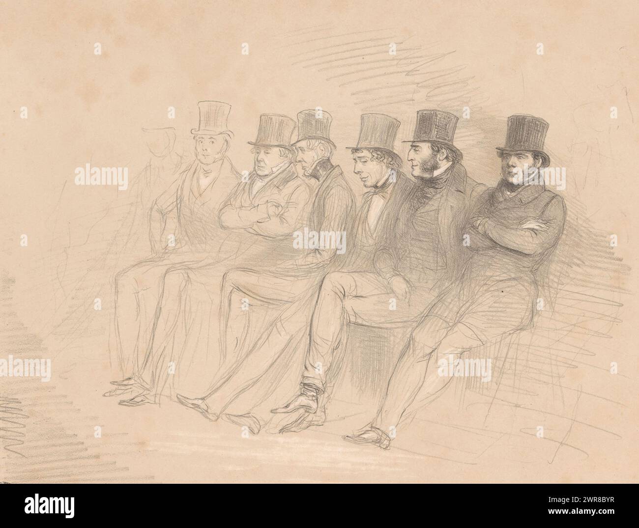 Cartoon with different politicians in a row, An interesting group ...