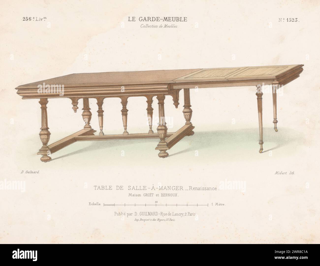 Dining table, Table de salle-à-manger Renaissance (title on object), Le ...