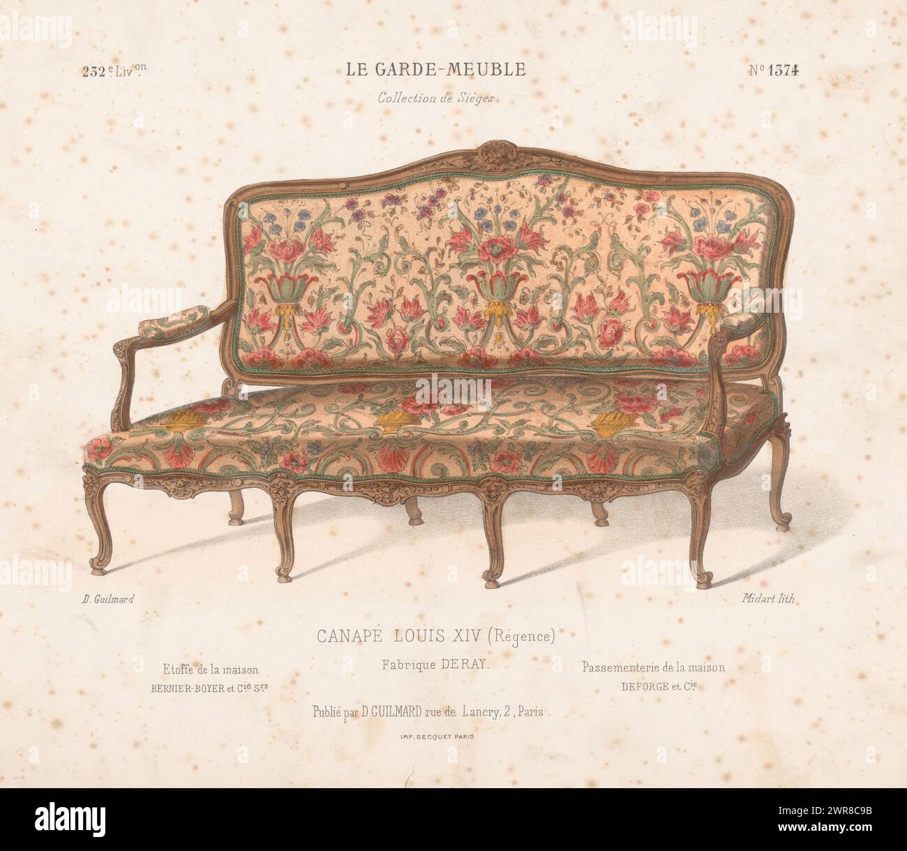 Canapé, Canapé Louis XIV (Régence) (title on object), Le garde-meuble ...
