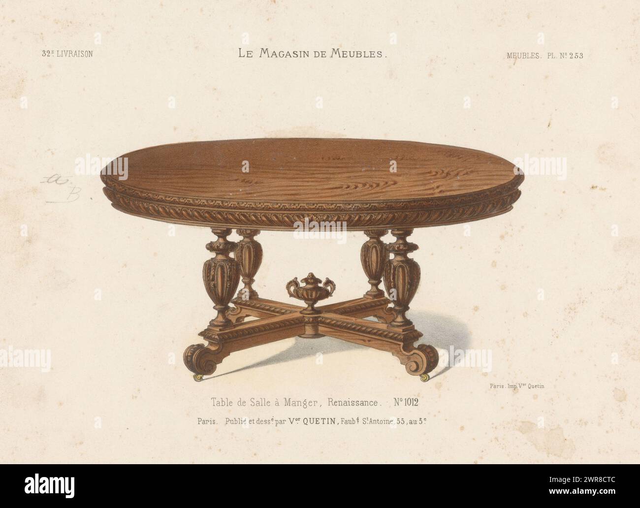 Oval renaissance dining table hi-res stock photography and images - Alamy