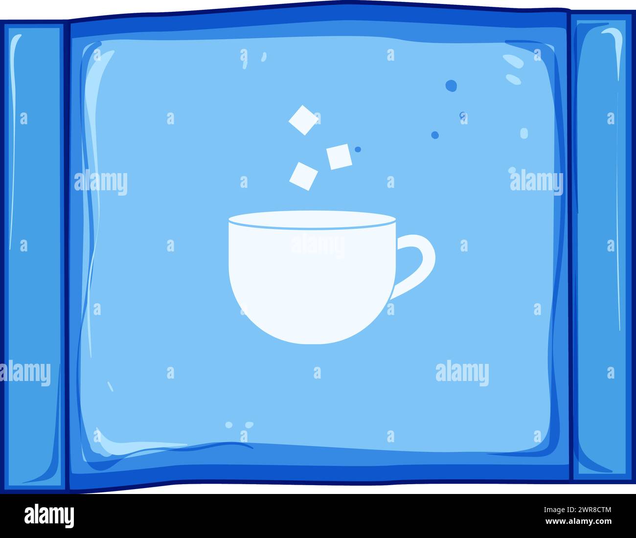 sweetener sugar bag cartoon vector illustration Stock Vector Image ...