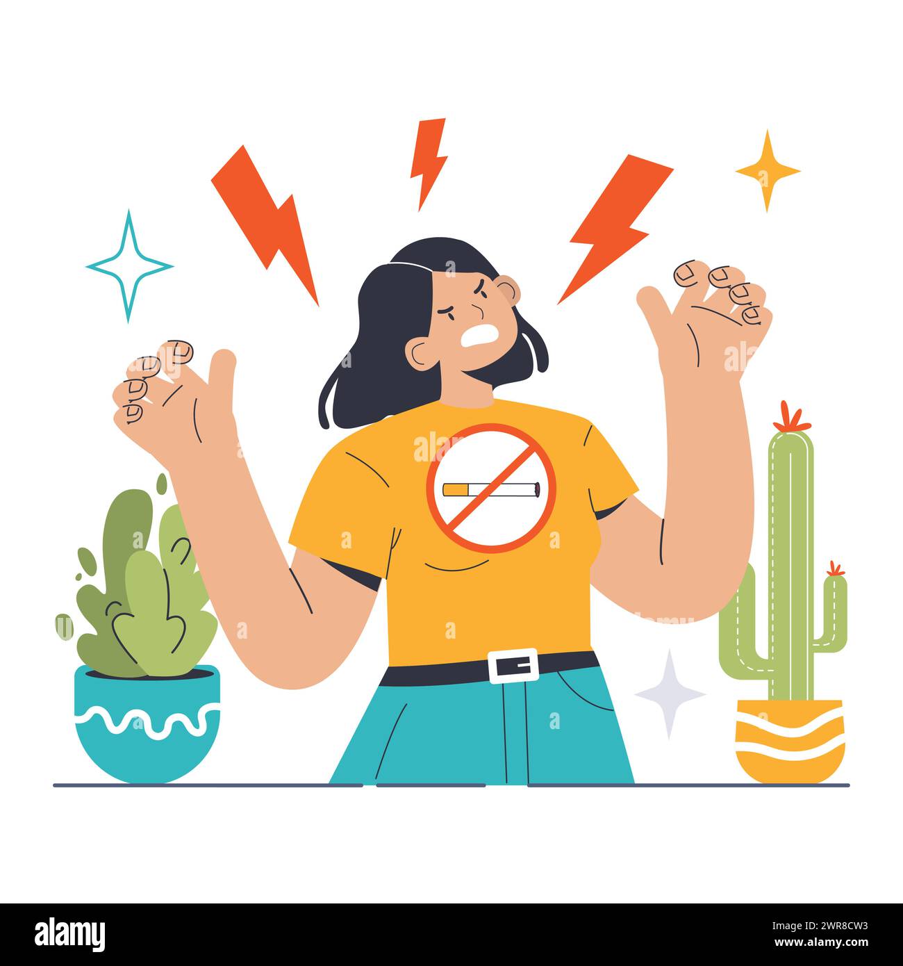 Withdrawal Symptoms concept. Woman grapples with cravings after ...