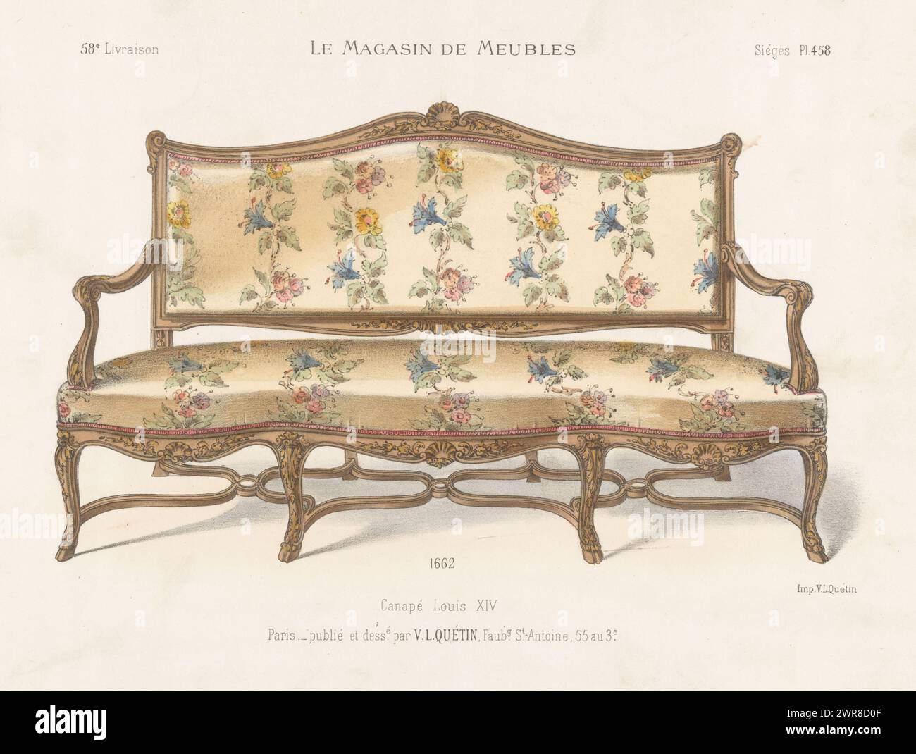 Canape style louis xiv hi-res stock photography and images - Alamy